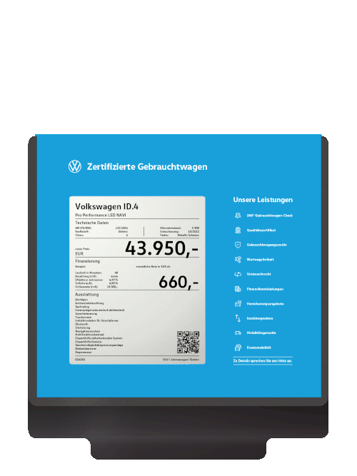 Electronic price tag for automotive trade